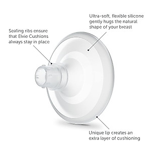 Elvie Nipple Cushions 17mm | Soft-Silicone Nipple Cushions to Enhance fit for Improved Comfort and Efficiency (2 Pack)