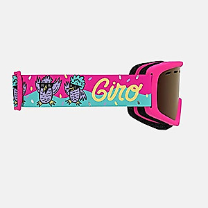 Giro Rev Youth Snow Goggles - Disco Birds Strap with Amber Rose Lens (2021)