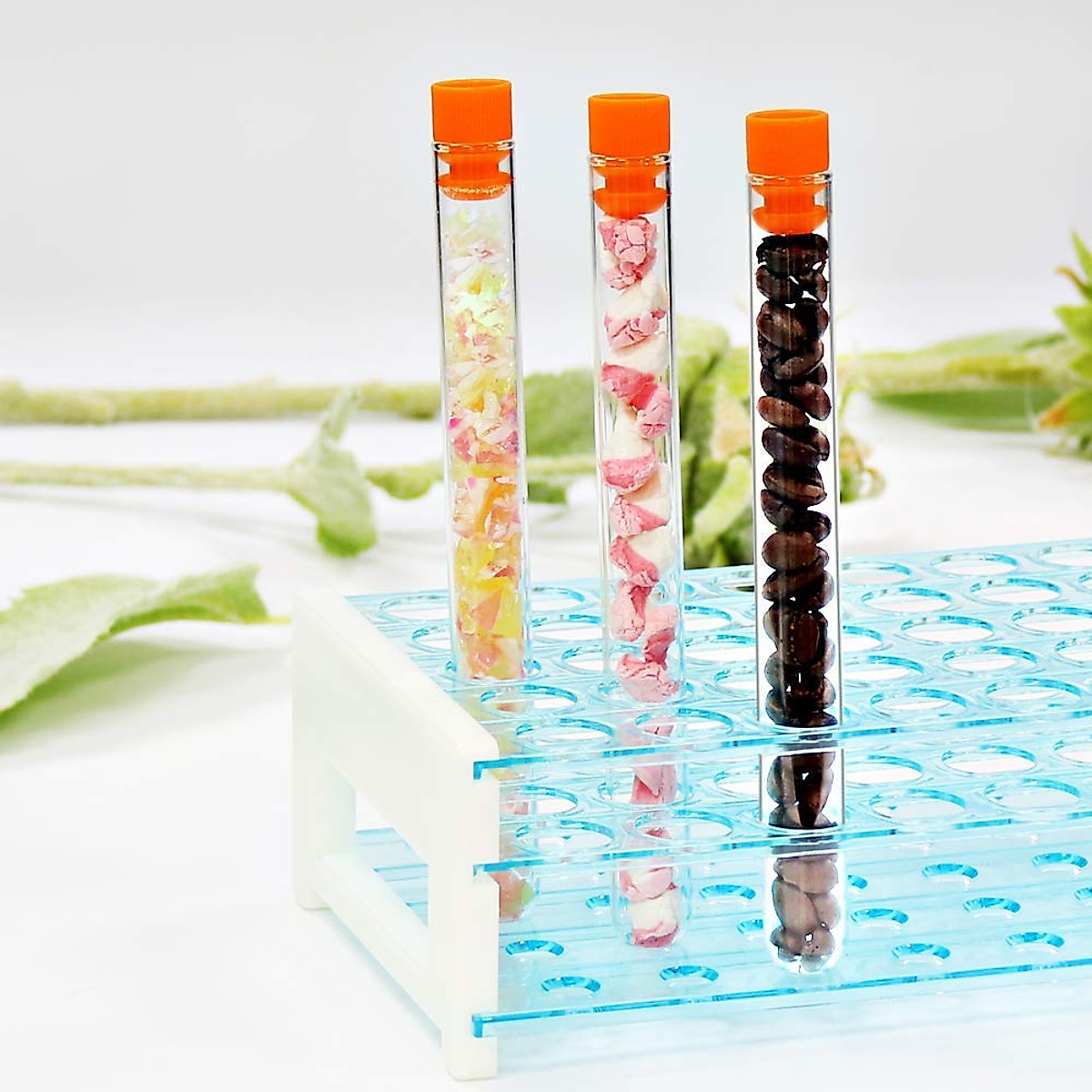 ULAB Scientific Glass Test Tubes with Autoclavable Caps, Vol.10ml, 16x100mm, Medium Borosilicate Glass Material, Pack of 20, UTT1009