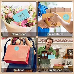 600 Pcs Thank You Stickers and Cards Set, 1.5 Inch Waterproof Thank You Stickers Small Business Supplies for Packaging Envelopes,DIY Decoration,Variety Business, Gift Bags,Retail Shop