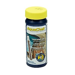 AquaChek Salt Test Strip Titrators for Pools - Salt Water Pool Test Strips for Sodium Chloride - Quick and Accurate Results - Professional Water Quality Testing Kit (10 Strips)