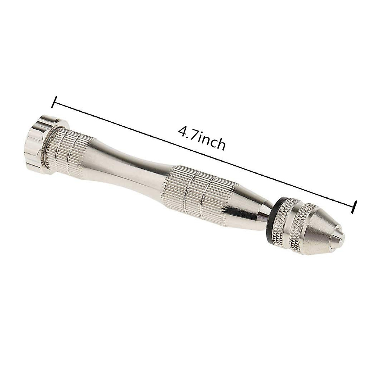 KINGFOREST Pin Vise Hand Drill for Resin Casting Molds, Steel Hand Drill with 20 PCS Drill Bits (0.8-3 mm), for Wood, Manual Work DIY, Jewelry, Assembling, Model Making（Silver）