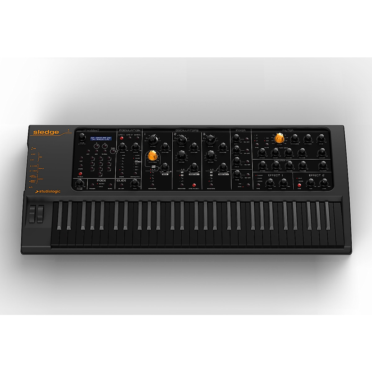 Studiologic Sledge 2 Black Edition Synthesizer with 61-Key Semi-Weighted Keyboard