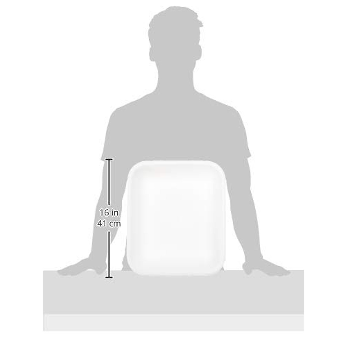 11.4 QT White Plastic Rectangular Dish Pan, 14.45" x 12.55" x 5.67", Pack of 2