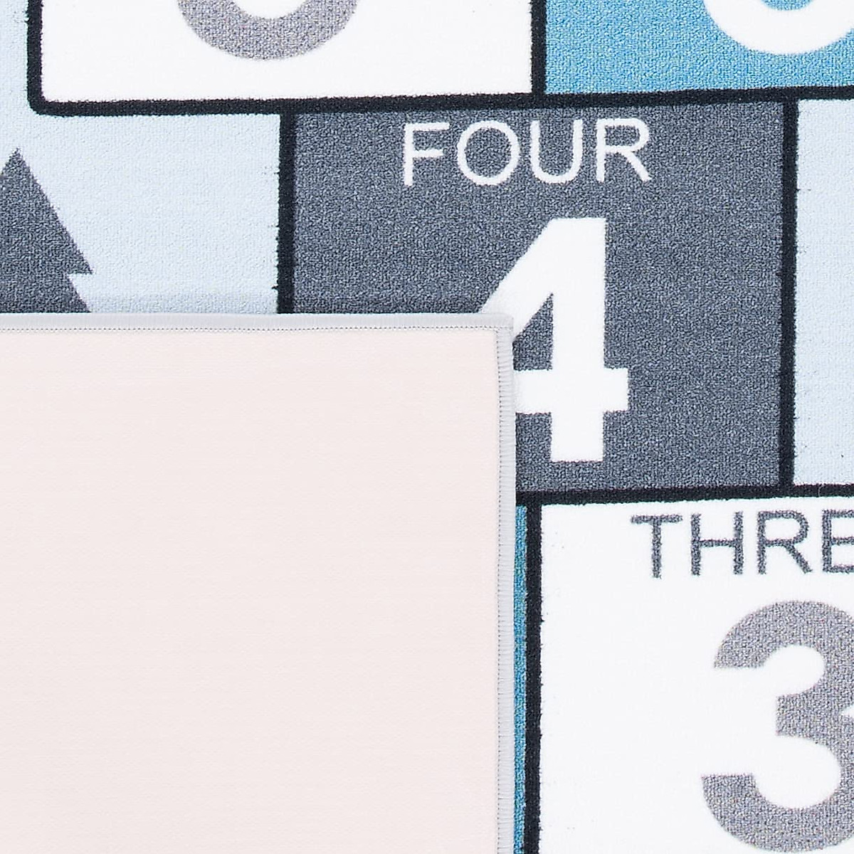 SAFAVIEH Kids Playhouse Collection Accent Rug - 3'3" x 5'3", Grey & Blue, Non-Shedding Machine Washable & Slip Resistant Ideal for High Traffic Areas for Boys & Girls in Playroom (KPH226F)