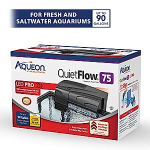 Aqueon QuietFlow LED PRO Aquarium Power Filter, Size 75