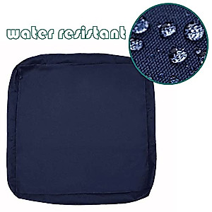 Sqodok Patio Cushion Covers Outdoor Cushions Cover Replacement for 7Pieces 6-Seater Outdoor Furniture Sofa Waterproof 14Pack Cushion Slipcovers Set for Sectional Wicker Seat and Back, Blue