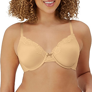 Maidenform womens Comfort Devotion Comfy Soft Full Coverage Underwire 09404 bras, Latte Lift/Black, 34C US