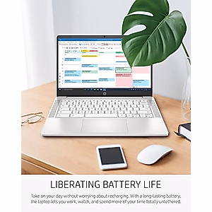 HP Chromebook 14a Laptop, AMD 3015Ce Processor, 4 GB RAM, 32 GB eMMC Storage, 14-inch FHD IPS Display, Google Chrome OS, Anti-glare Screen, Long-Battery Life (14a-nd0080nr, 2021, Ceramic White)