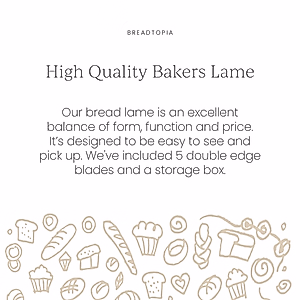 Breadtopia Bread Lame with 5 Blades & Storage Box | Premium Lame Bread Tool | Bread Lame Dough Scoring Tool | Perfect as a Sourdough Scoring Blade | Ideal Gifts for Bakers |