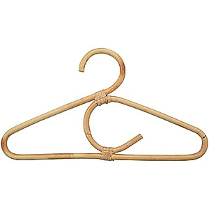 Yothfly 4Pcs Rattan Clothes Hanger Nordic Style Kids Garments Organizer Rack Children Hanger Kids Hangers for Clothes