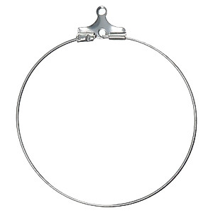 Uniquer 100Pcs Earring Hoops for Jewelry Making,2 Colors Round Beading Hoops,40mm Beading Hoop Earring Findings for Earrings DIY