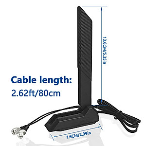 ZAHARA Dual-Band Antenna WiFi Cable 2.4 GHz, 5 GHz, WiFi 6E for ASUS ROG Strix Z790-A Z690-A Gaming WiFi D4