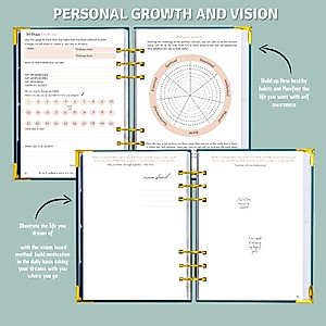 Bossy Girl Journey Goal Planner Undated Weekly Monthly Productivity Journal With Habit And Budget tracker A5 Size 8.5 X 5.8 Binder 6 ring Refillable To Beat Procrastination, Stay More Focused