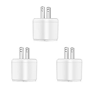 USB Wall Charger Block,ZLONXUN 3-Pack 5V Charger Plug Charging Cube Compatible with iPhone, iPod,Watch,eReader and More (3 Pack)