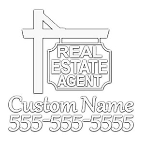 Custom Real Estate Sticker TP 1193 7" Decal agent sales auction closing window