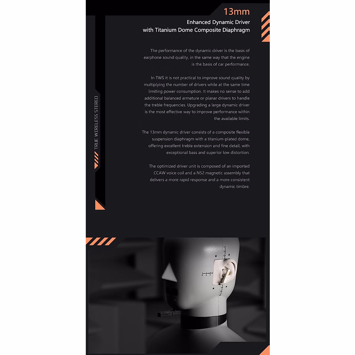 Moondrop Space Travel TWS Earphone Bluetooth 5.3 Noise Canceling True Wireless Stereo IEMs(Black)