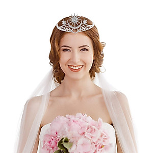 Star Crown Moon Crown Star Moon Rhinestone Tiara Crowns Rhinestone Crown Crystal Tiara Crown Wedding Hair Accessories Bridal Hair Accessories