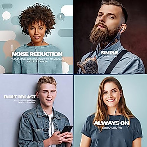 MuveAcoustics Drive Premium Headphones Wired Earbuds with Microphone, Best for Computer Gaming Android Phones Corded Earphones with mic, Airplane Travel Case Ear Buds Plug in 3.5mm cord, Flagship Blue