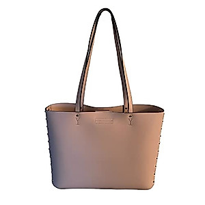 Michael Kors Manhattan Large Leather Tote Studded Bag (Powder Blush)