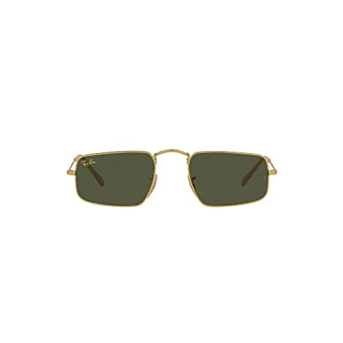 Ray-Ban RB3957 Julie Rectangular Sunglasses, Legend Gold/Green, 49 mm