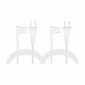 Vebner 16-Foot 2-Pack Power Cord Compatible with Sonos One, Sonos One SL, Sonos Play-1 Speakers - Power Plug Cable (Extra Long, White)