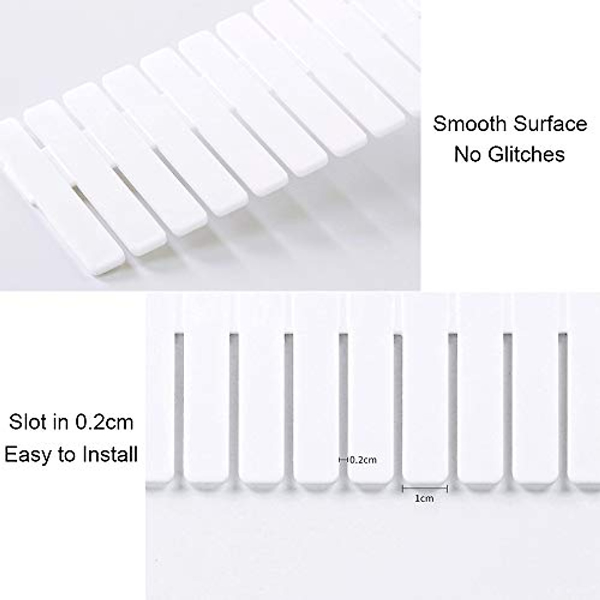 Drawer Organizers - DGQ 40Pcs Drawer Divider Strips 2.75” High Adjustable Separators for Closet, Office Desk, Kitchen Storage, Dresser, Makeup Tools, Socks