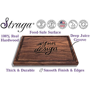 Straga Personalized Cutting Boards | Handmade Wood Engraved Charcuterie | Custom Housewarming, Home Purchase Gift for Homeowners, Real Estate Agents (Home Sweet Home Design No.941)