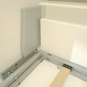 Prohon Twin Murphy Bed with Storage Shelf, Space-Saving Wall Bed w Gas Struts, Foldable Platform Bed Folded into Cabinet, Hidden Bed for Multipurpose Guest Room/Office, No Box Spring Needed