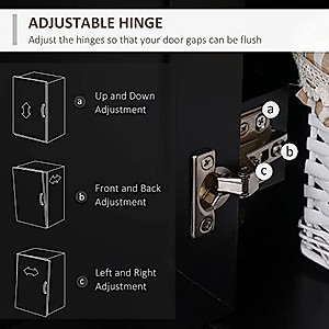 HOMCOM 71" Traditional Freestanding Kitchen Buffet with Hutch, Pantry Cabinet with 4 Doors, 3-Level Adjustable Shelves, and 1 Drawer, Black