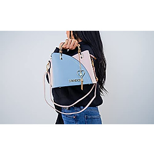 DANDON LLC Purses And Handbags For Women- Crossbody Purse, women's shoulder handbags,Tote Bag For Women,Adjustable Strap (Pink+Blue)