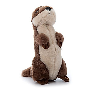 The Petting Zoo River Otter Stuffed Animal Standing, Gifts for Kids, Wild Onez Zoo Animals, River Otter Plush Toy 10 inches