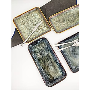 Jinsongdafa Ceramic Dinner Plates Set of 4, Main Dish for Steak, Bread, Risotto, Pasta, Salad, Microwave, Oven and Dishwasher Safe, Scratch Resistant