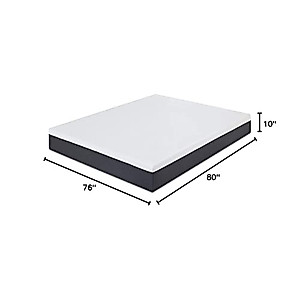 PrimaSleep Modern 10 Inch Air Flow Gel Memory Foam Comfort Bed Mattress,Pressure Relieving (King)