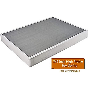 ZIYOO California King Box Spring and Cover, 9 Inch High Profile Easy Assembly,Mattress Foundation/Heavy Duty Metal Steel Structure/Quiet Noise-Free Accessory