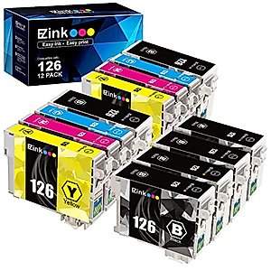 E-Z Ink (TM Remanufactured Ink Cartridge Replacement for Epson 126 T126 to use with Workforce 435 520 545 635 645 WF-3520 WF-3530 WF-3540 WF-7010 WF-7510 (6 Black,2 Cyan,2 Magenta,2 Yellow) 12 Pack
