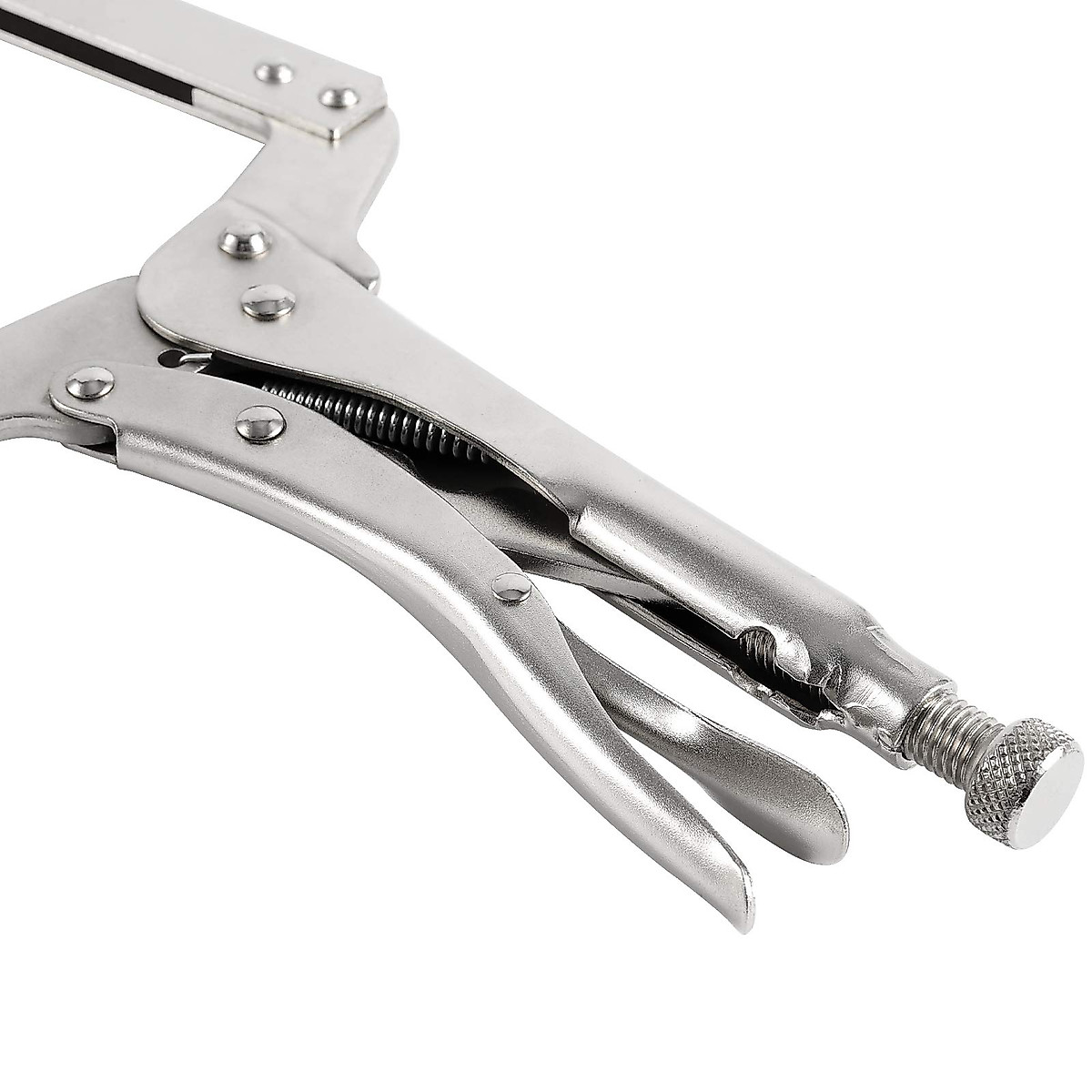 HOZEON 3 PCS 18 Inch C Clamp Welding Pliers with Swivel Pads, Heavy Duty Locking Pliers, Woodworking Clamps Set, Adjustable Nickel Plated C Pliers for Wood Working, Welding, Electrician Maintenance