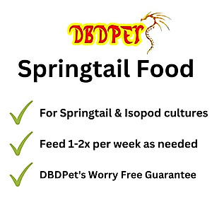 DBDPet Springtail Food (4oz Bottle) - Food for Springtail & Isopod Cultures - Explode Your Springtail Culture's Growth with Our Springtail Food