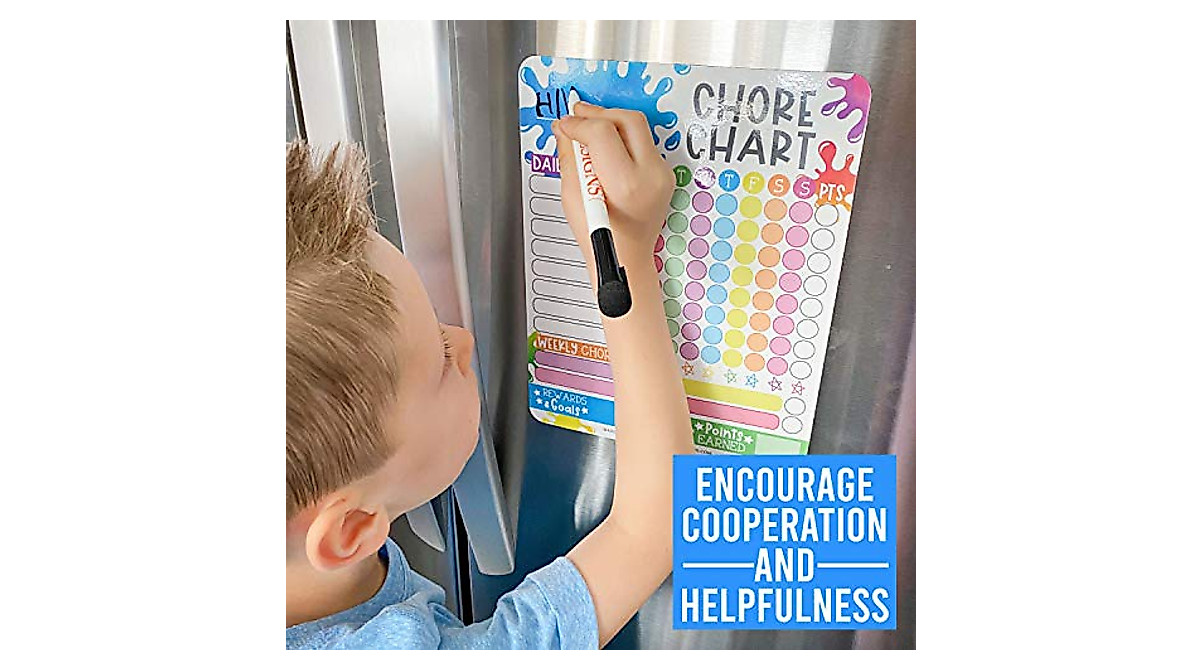 Colorful Magnetic Chore Chart for Kids - Instill Responsibility