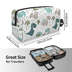 koikvs Cute Travel Toiletry Bag Makeup Cosmetic Bag Pouch Large Accessories for boy Gifts Waterproof Zipper (Dinosaur)