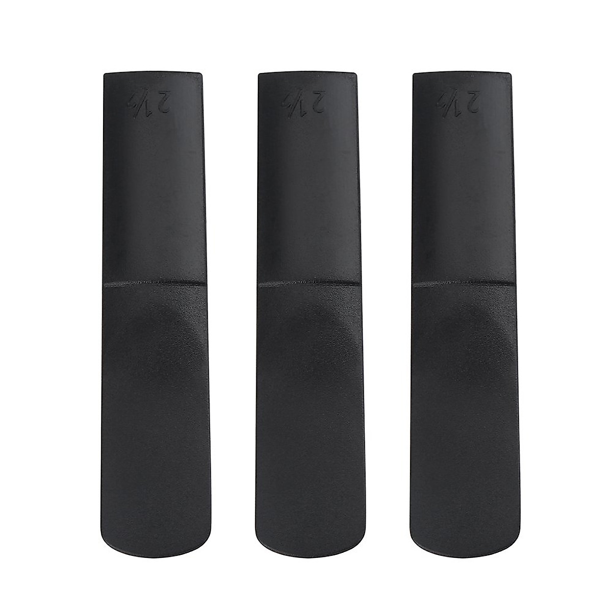 Alto Saxophone Reeds,Plastic Reeds For Alto Sax,3pcs Plastic Alto Saxophone Mouthpiece Reeds Strength 2.5 Repair Reed Accessory Black For Alto Sax Reed Synthetic