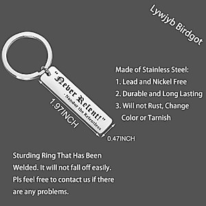 Lywjyb Birdgot TV Show Inspired Gift Fandom Gift The Relentless 304 Stainless Steel Keychain (Nandor Relentless)