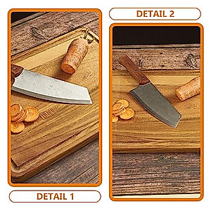 UPKOCH Wood Cutting Board Wooden Chopping Board Kitchen Large Charcuterie Boards Butcher Block for Chopping Meat Vegetables Fruits Bread Cheese Appetizers