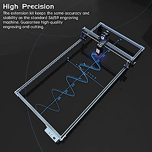 SCULPFUN S9 Laser Engraver with S9 Expansion Kit for Extension to 410 x 950mm, 90W Effect High Precision CNC Laser Cutter and Engraver Machine, Deep Cutting for 15mm Wood
