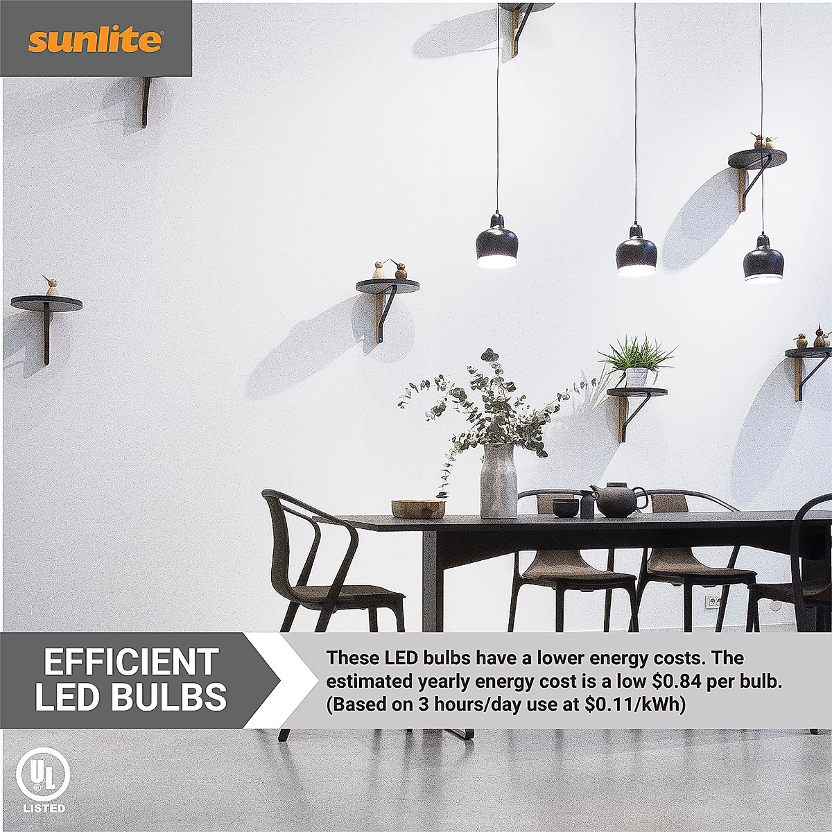 Sunlite 41584-SU LED G25 Globe Light Bulb, 7 Watts (60W Equivalent), 500 lumens, Non-Dimmable, Medium (E26) Base, UL Listed, 4000K Cool White, 6 Pack