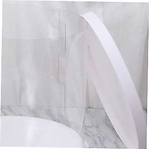 Mobestech 2pcs Box Paperboard and Material Cake Packaging Boxes Round Design for Home Shop and Events