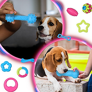 Sanwuta 30pcs Puppy Toy Set Dog Toys Bulk for Aggressive Chew Puppy Teething Toy for Small Dog Durable Interactive Toys for Outdoor Play Accessories