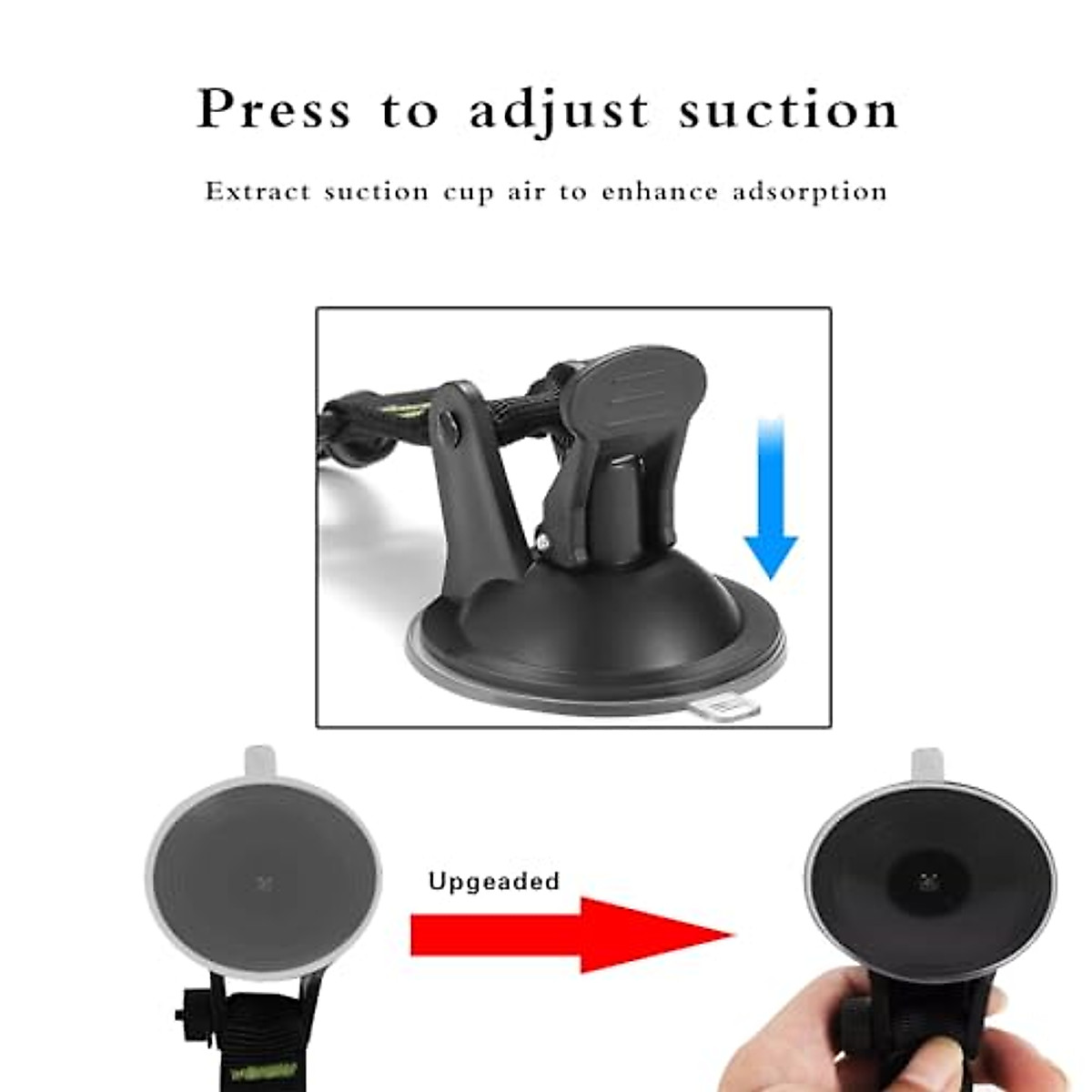 Crynod Pack-4 Heavy Duty Suction Cup Hooks, 7.0 Inches x 2.7 Inches Tent Hooks, Automobile Camping Tie Down Tarp Accessories, Universal for Most Cars, Trucks and Vans (Green)