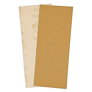 Dura-Gold Premium 80, 120, 150, 220, 320 Grit 1/3 Sheet Size Gold Sandpaper with Hook & Loop Backing, 3-2/3" x 9", 4 Each, 20 Total - Sanding Wood Woodworking, Automotive, Finishing Jitterbug Sander