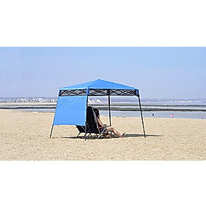 Quik Shade Go Hybrid 6' x 6' Sun Protection Pop-Up Compact and Lightweight 7' x 7' Base Slant Leg Backpack Canopy